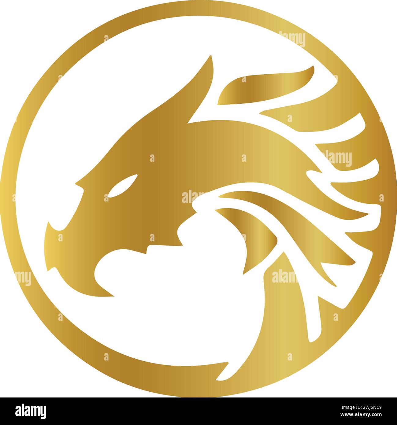 Dragon head illustration vector Stock Vector Images - Alamy