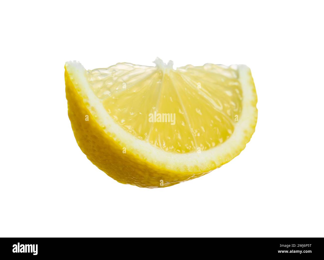 Slice of fresh lemon isolated on white Stock Photo - Alamy