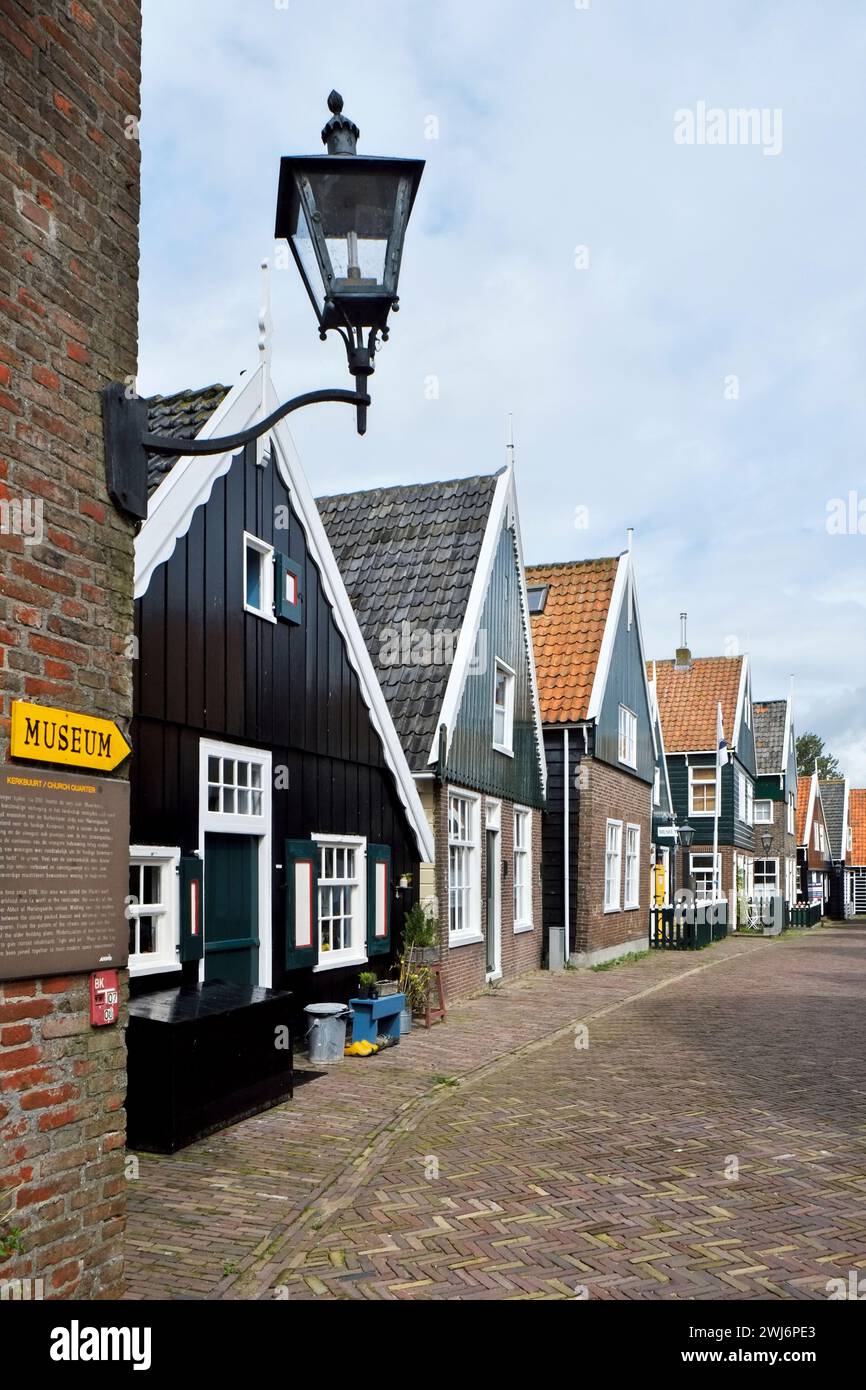 Marker Museum and traditional houses on Kerkbuurt (street) the island ...