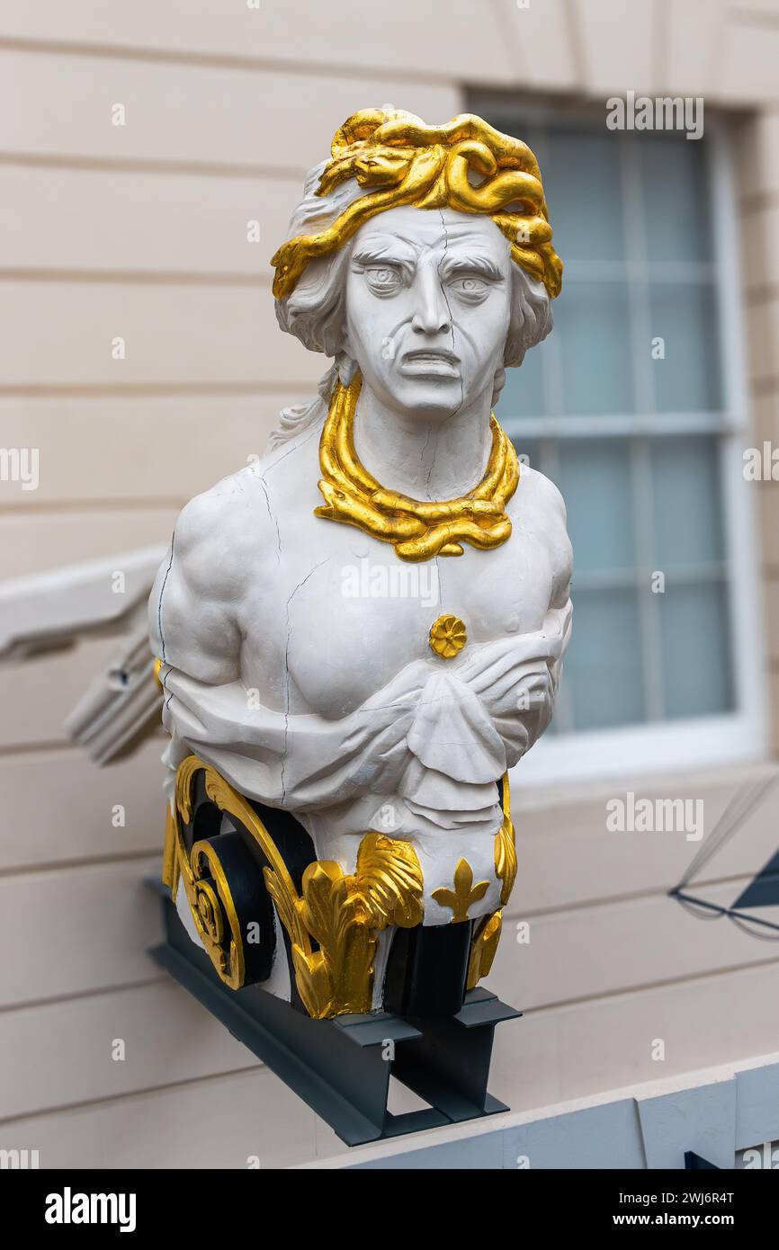 Ship figurehead of the Greek Fury Alecto on display at the National ...