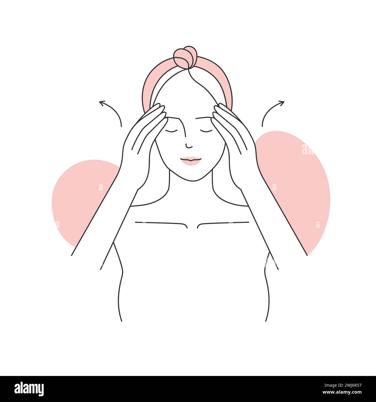 Massage For Applying Facial Serum Beauty Skin Care Routine Face