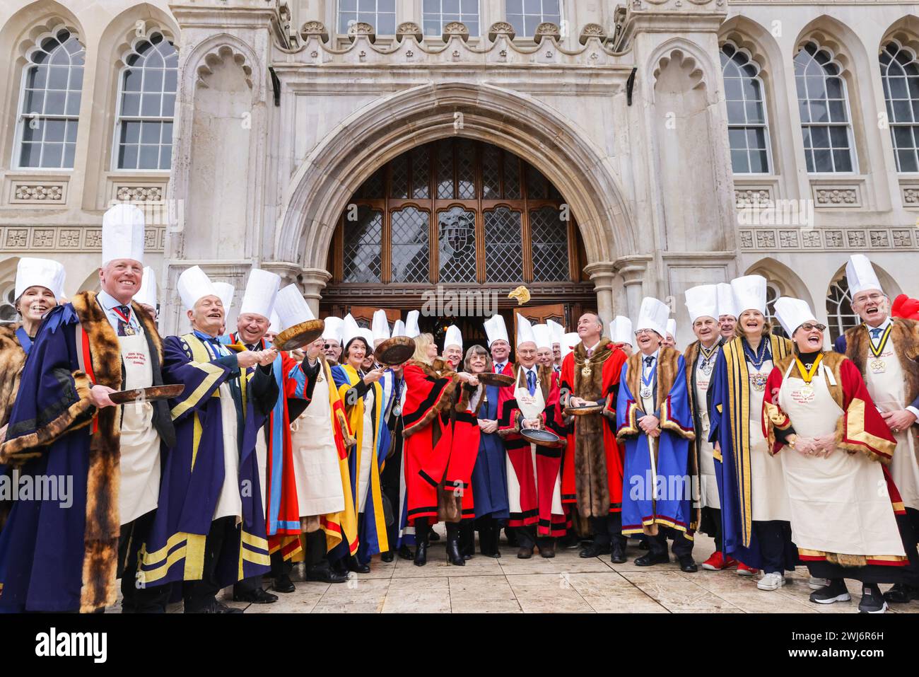 London, UK. 13th Feb, 2024. The liveries representatives and altermen ...