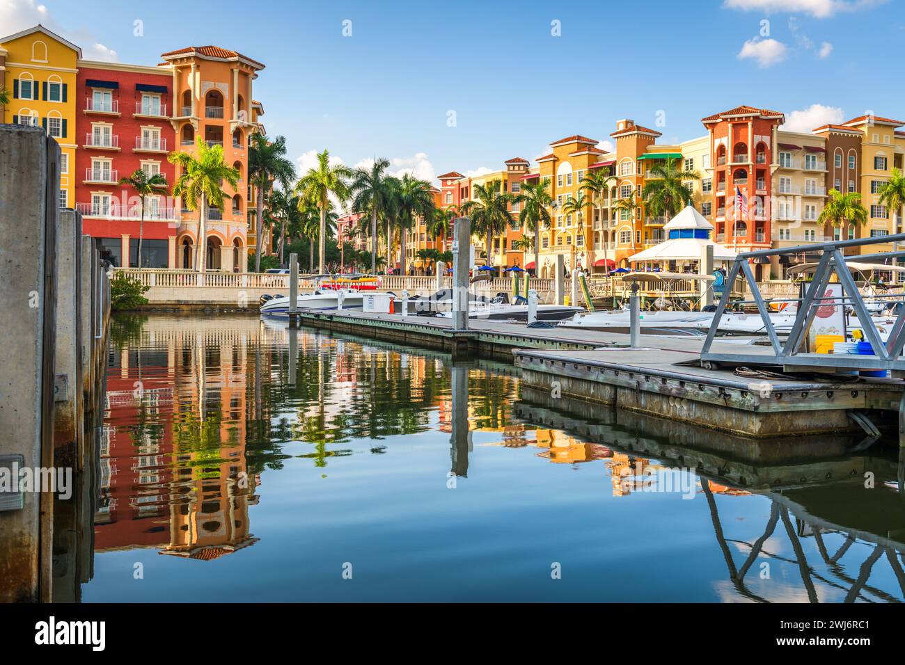 Naples, Florida, USA town skyline on the water at dawn Stock Photo - Alamy