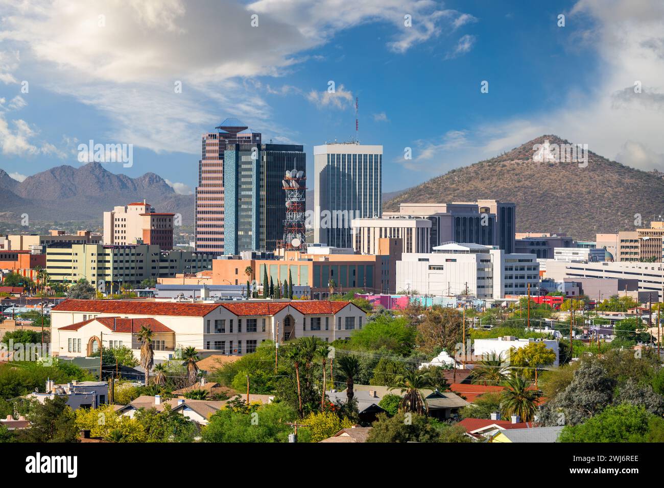 Tucson, Arizona, USA downtown city skyline in the afternoon Stock Photo ...