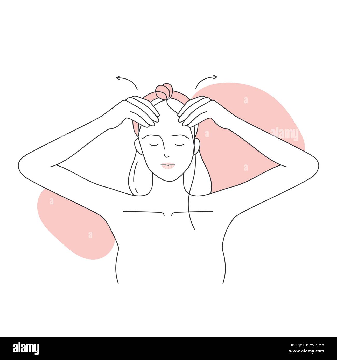 Forehead massage with serum. Beauty skin care routine, face treatment ...