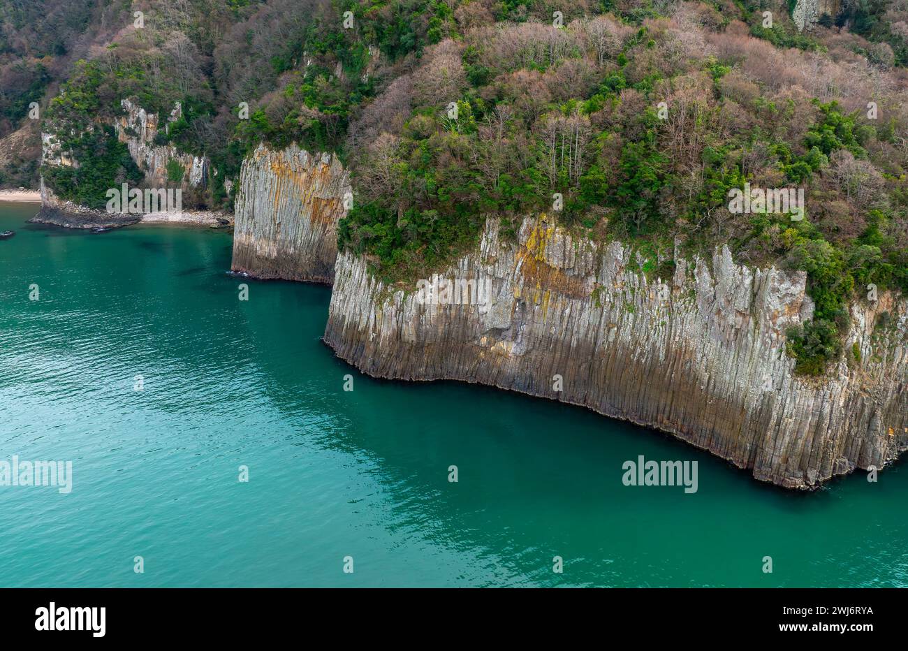 Lava columns formed 80 million years ago as a result of the cooling and ...