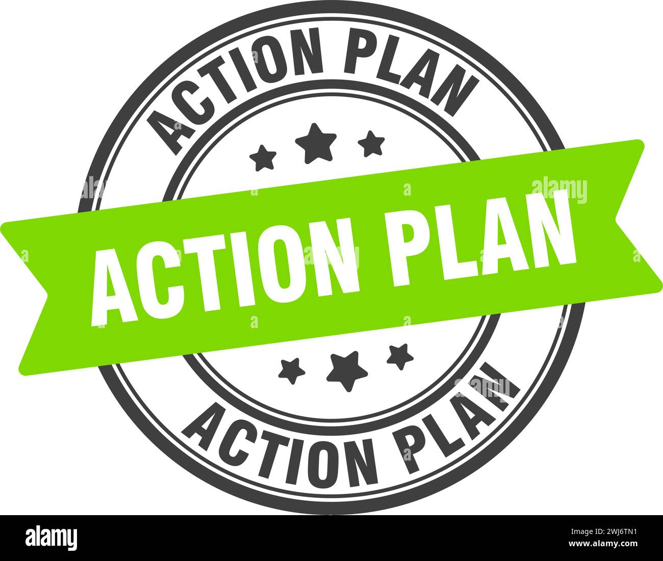 action plan stamp. action plan round sign. label on transparent ...