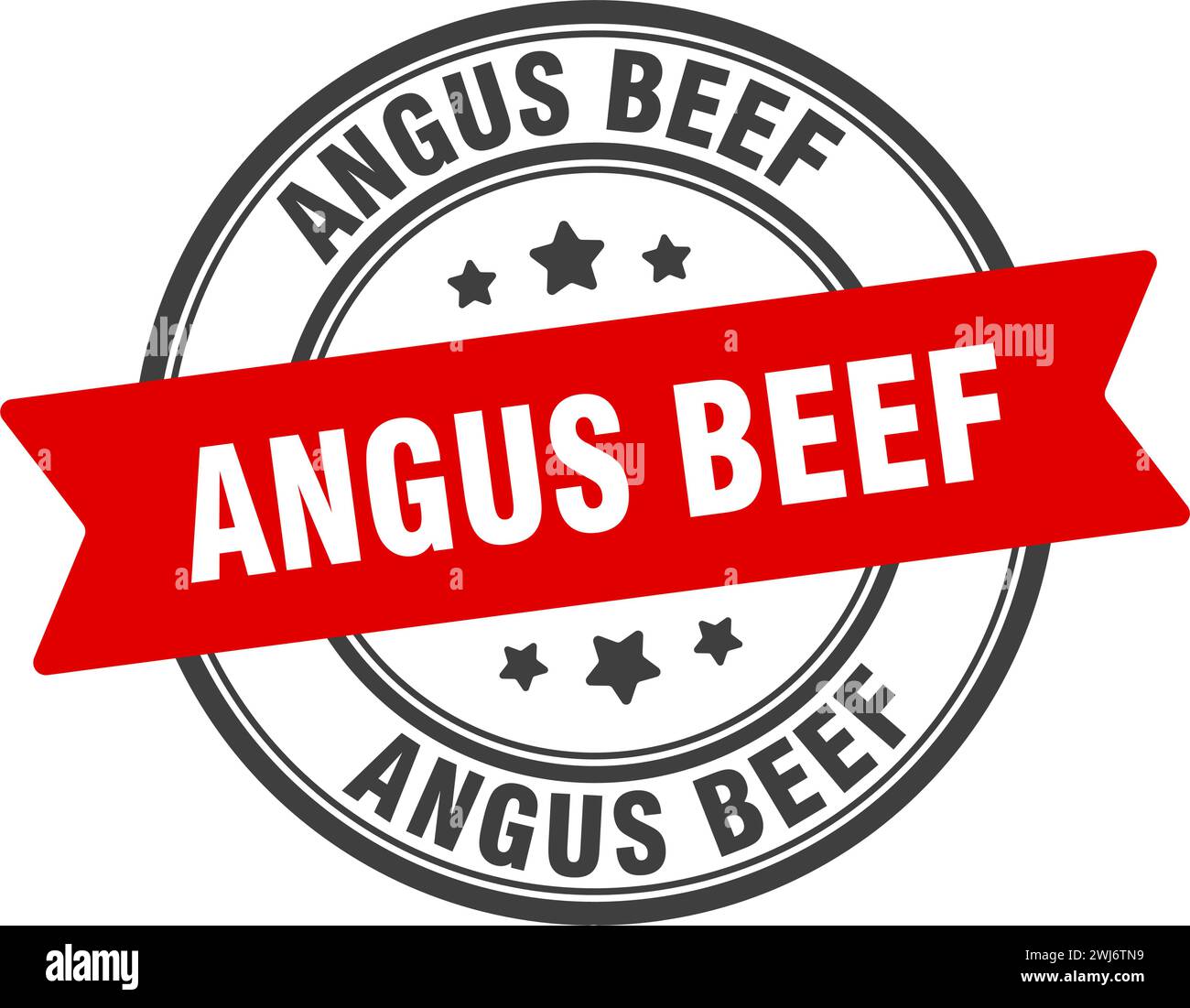 angus beef stamp. angus beef round sign. label on transparent ...