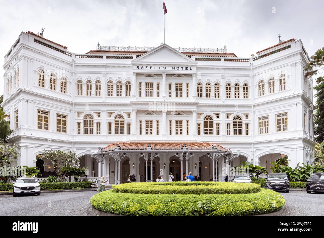 The Raffles Hotel in Singapore. Opened in 1899, it was named after ...