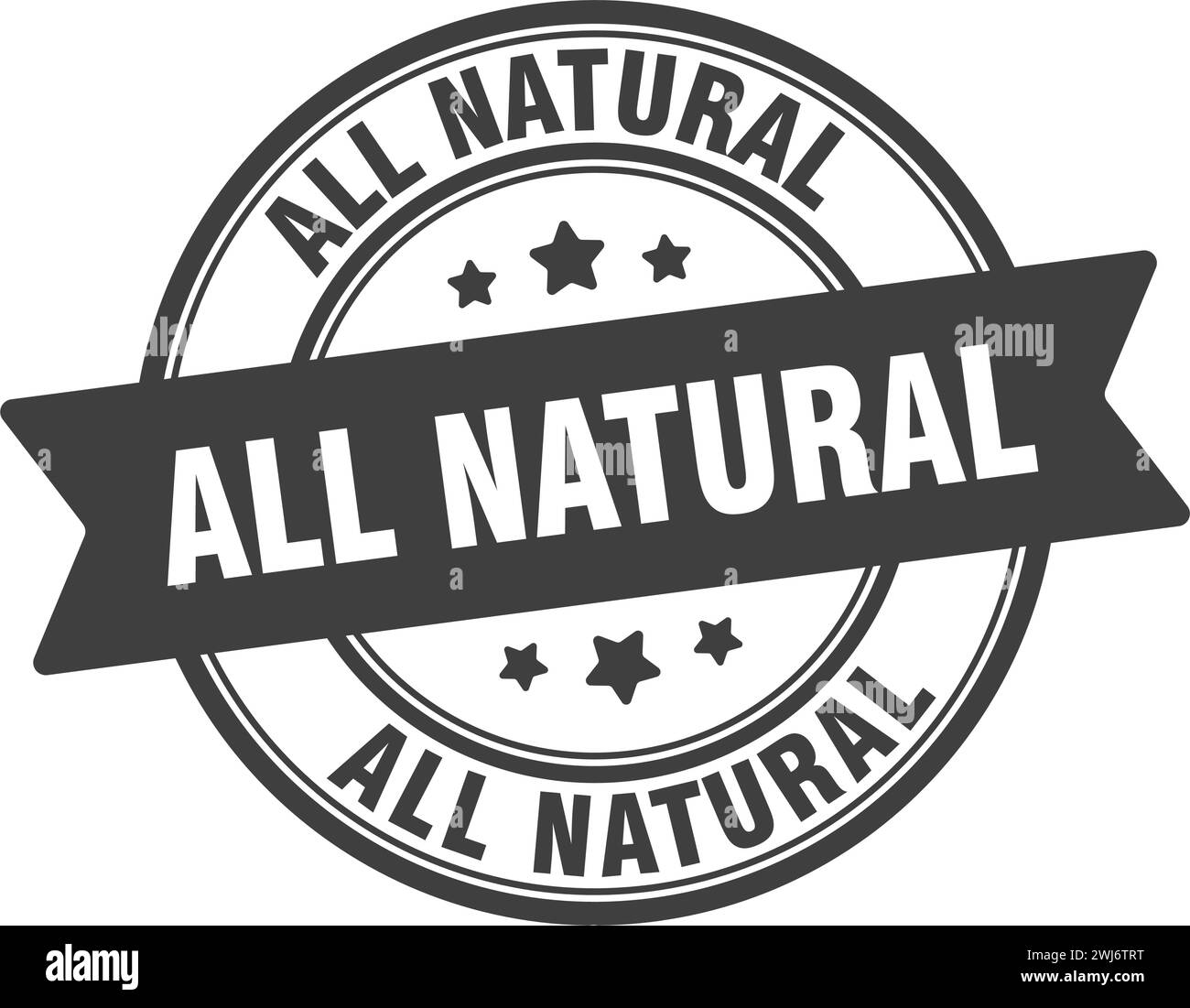 all natural stamp. all natural round sign. label on transparent ...