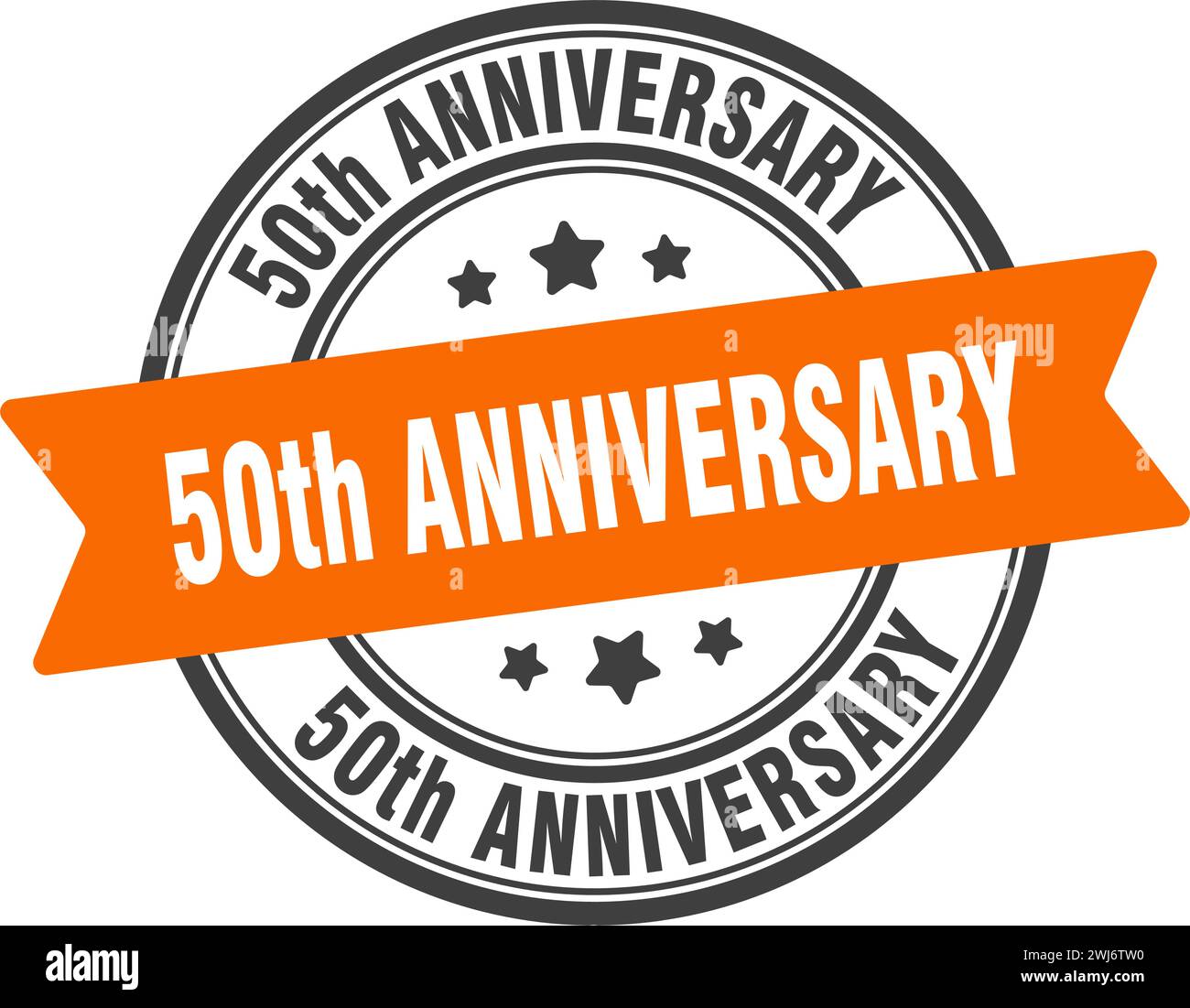 50th anniversary stamp. 50th anniversary round sign. label on ...