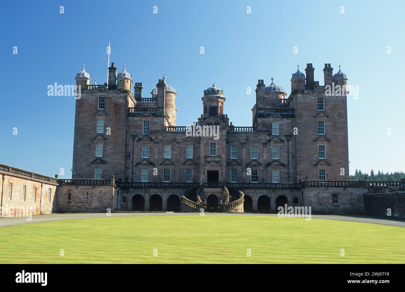 UK, Scotland, Drumlanrig Castle (Pink Palace), Queensberry Estate Stock ...