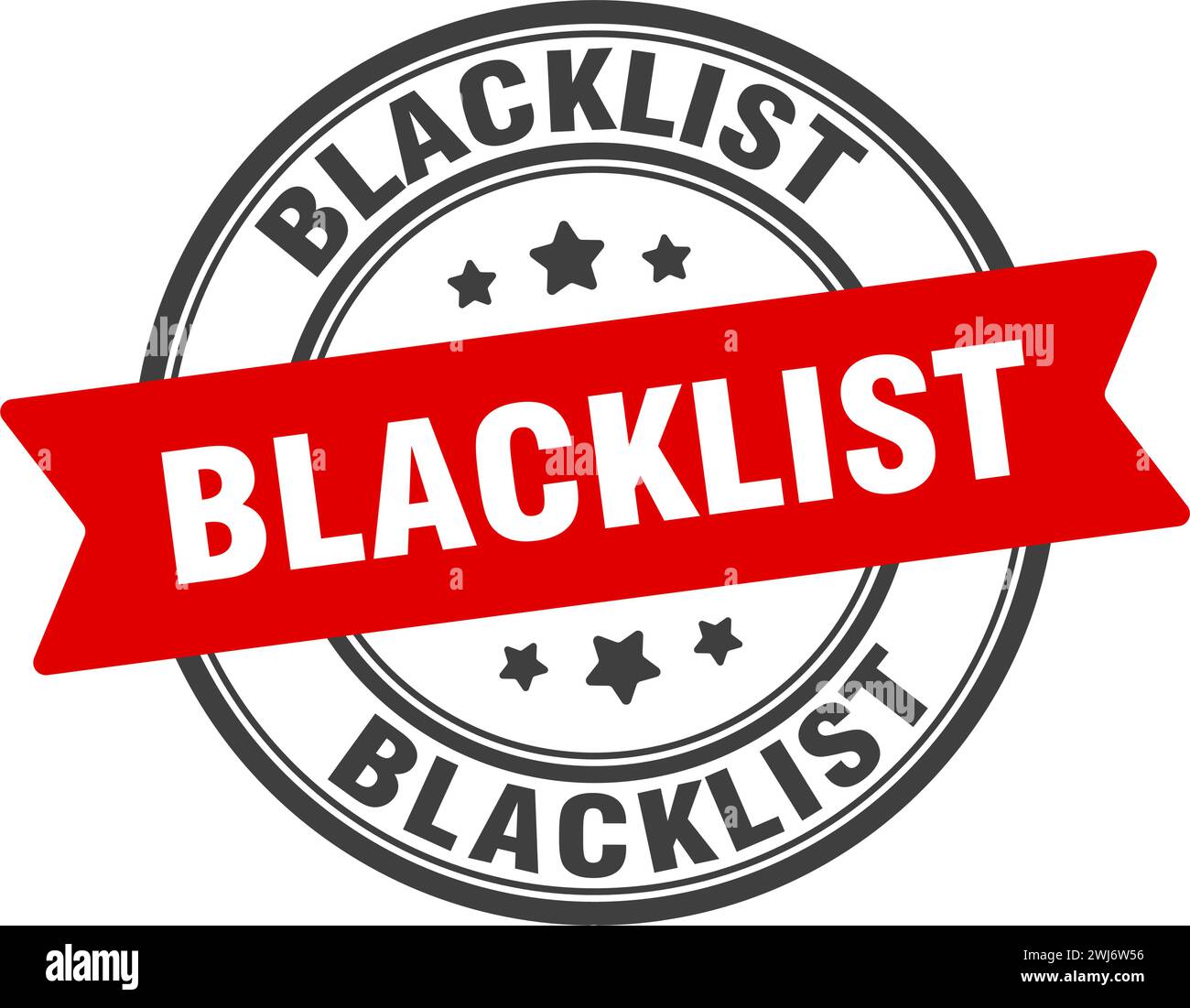 blacklist stamp. blacklist round sign. label on transparent background ...
