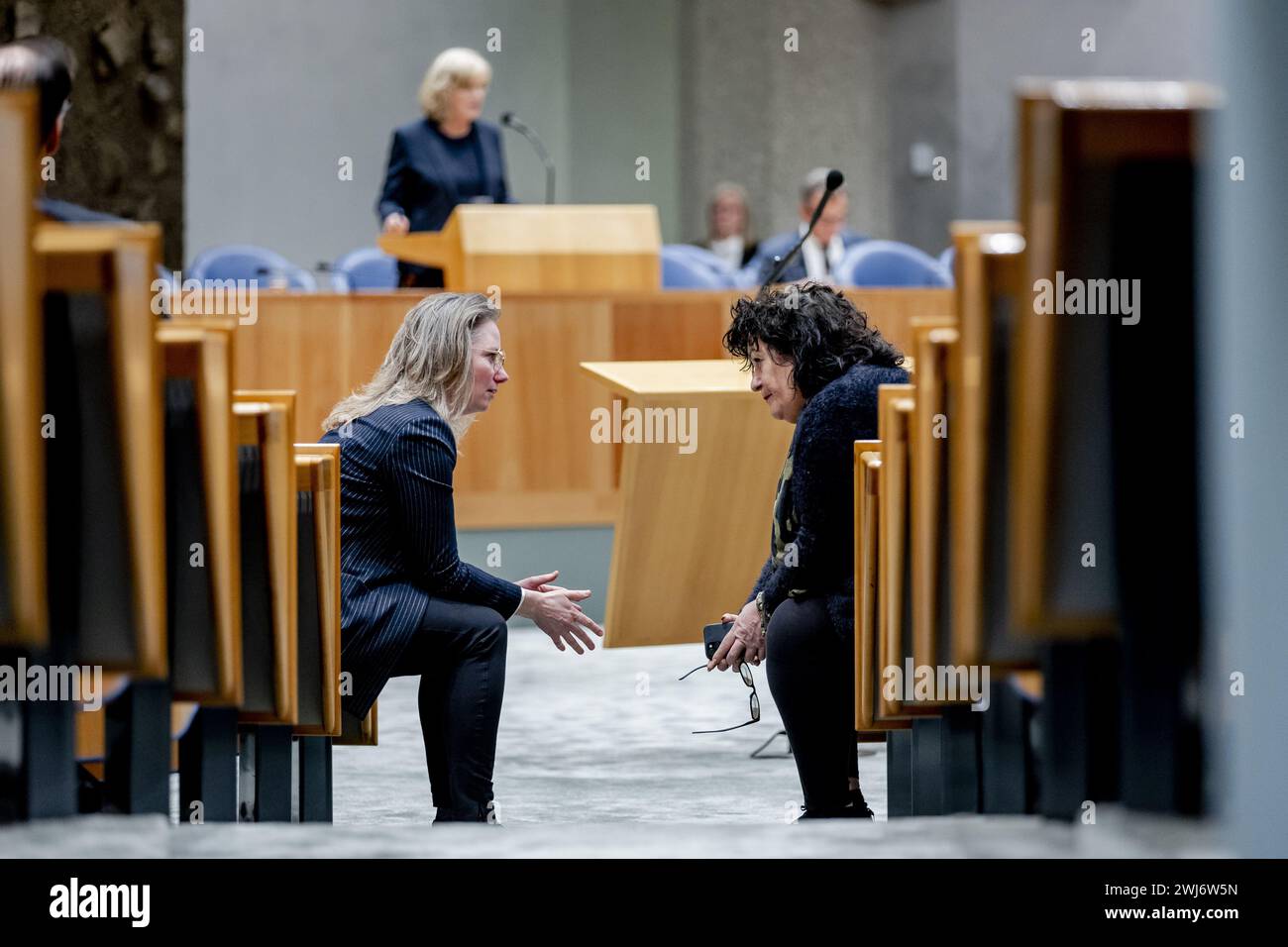 THE HAGUE - Fleur Agema (PVV) and Caroline van der Plas (BBB) during ...
