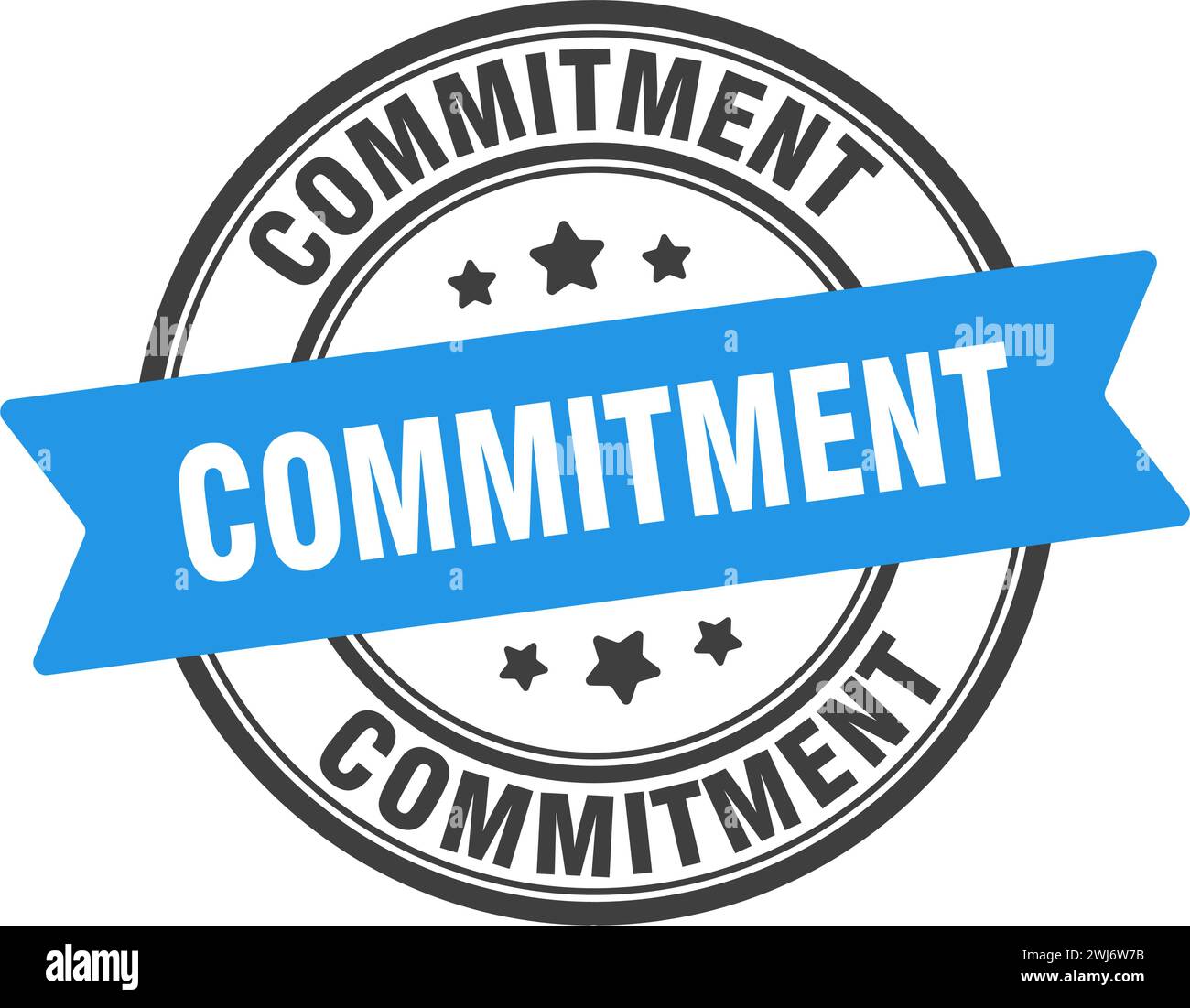 commitment stamp. commitment round sign. label on transparent ...