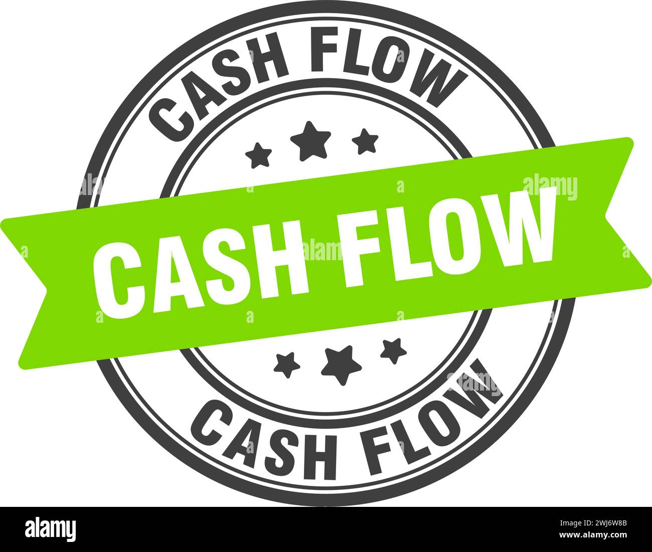 cash flow stamp. cash flow round sign. label on transparent background ...