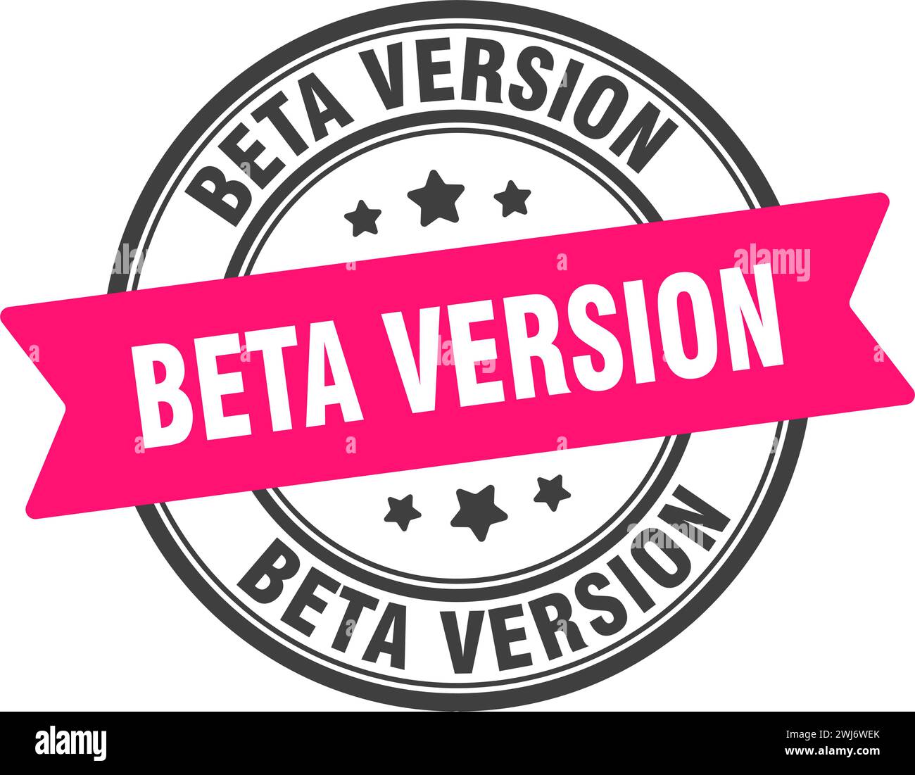 beta version stamp. beta version round sign. label on transparent ...