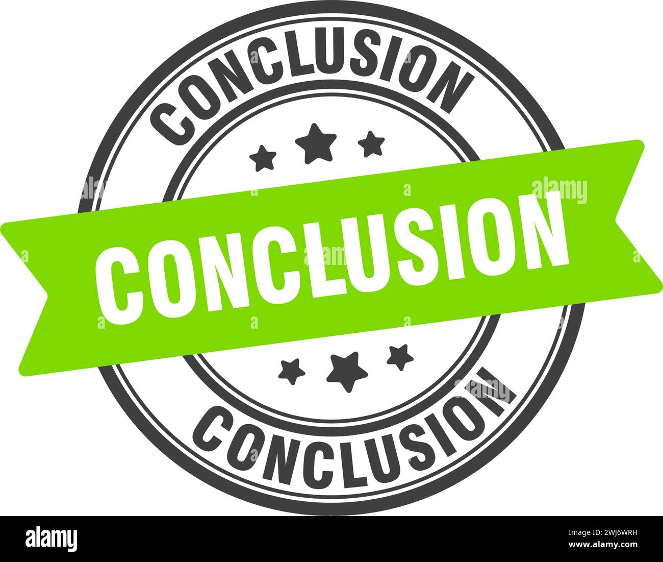 conclusion stamp. conclusion round sign. label on transparent ...