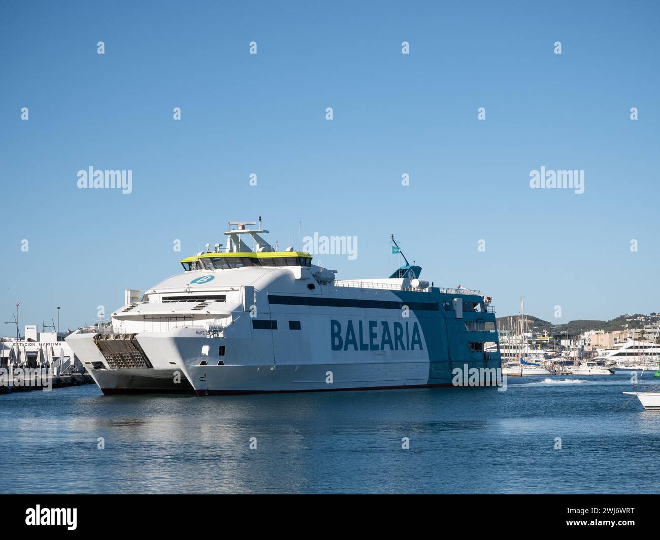 Ibiza, Spain: February 12th 2024: Balearia Ferry at Ibiza Harbour Stock ...