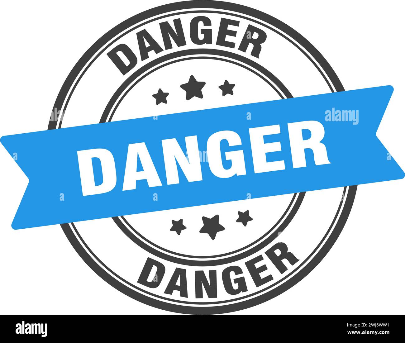 danger stamp. danger round sign. label on transparent background Stock ...