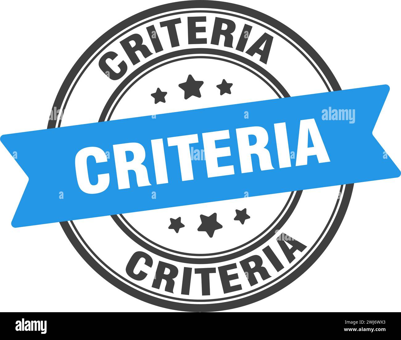 criteria stamp. criteria round sign. label on transparent background ...