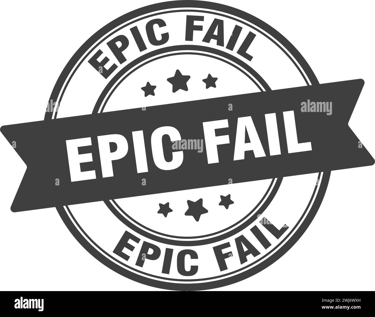 epic fail stamp. epic fail round sign. label on transparent background ...