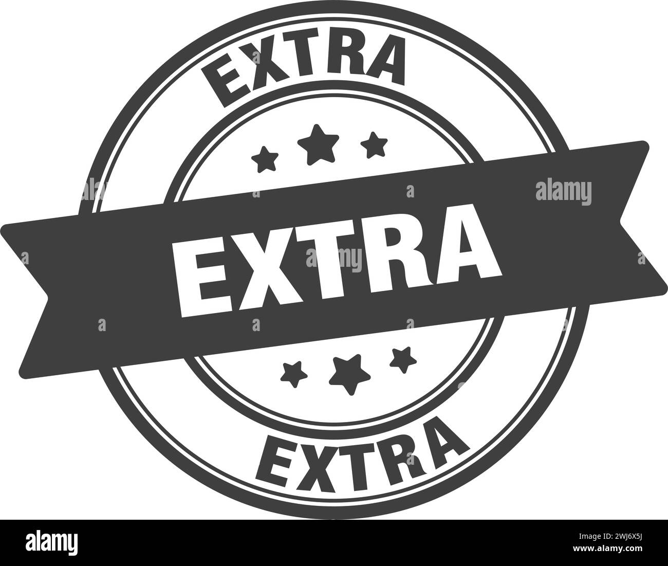 extra stamp. extra round sign. label on transparent background Stock ...