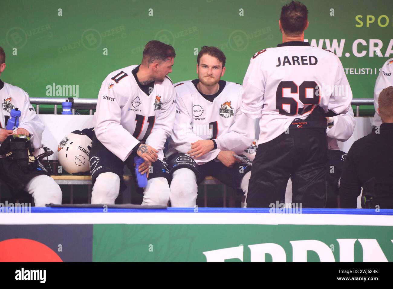 TV Show 'American Ice Football' in der SAP Arena. Mannheim, 11.02.2024 ...