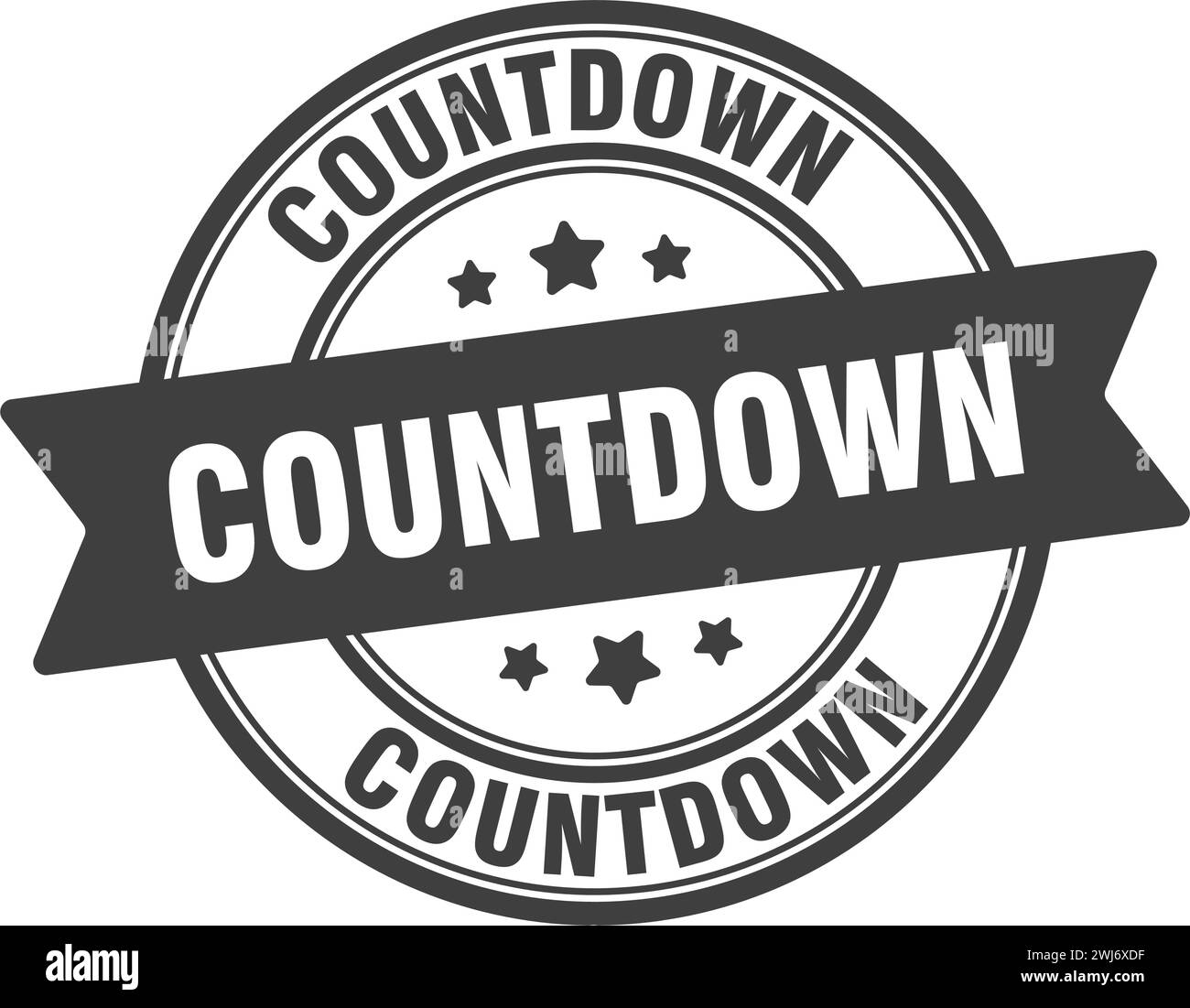 countdown stamp. countdown round sign. label on transparent background ...