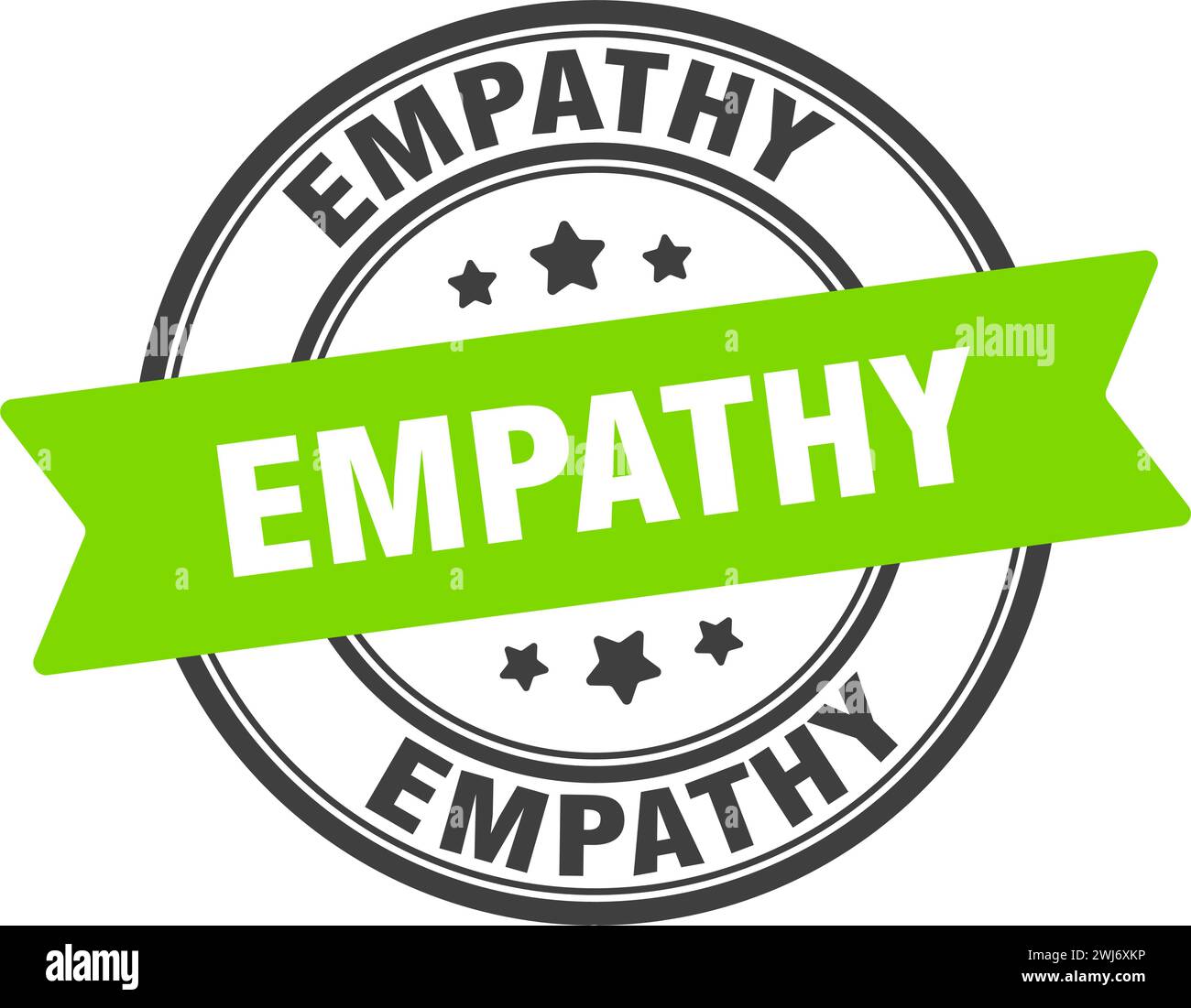 empathy stamp. empathy round sign. label on transparent background ...