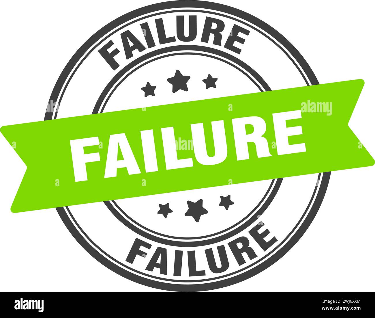 failure stamp. failure round sign. label on transparent background ...