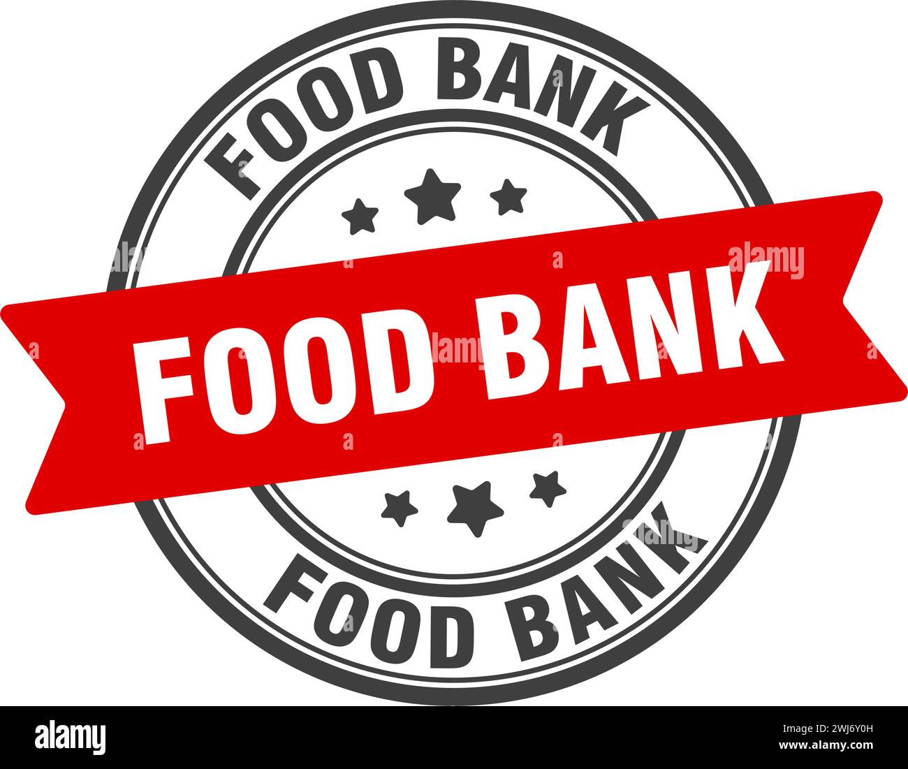 food bank stamp. food bank round sign. label on transparent background ...