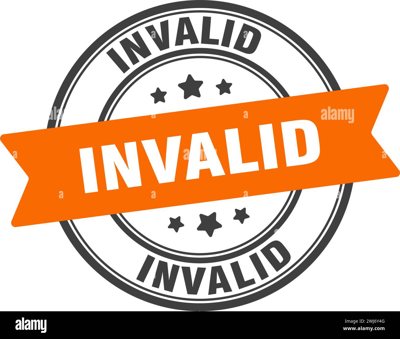 invalid stamp. invalid round sign. label on transparent background ...