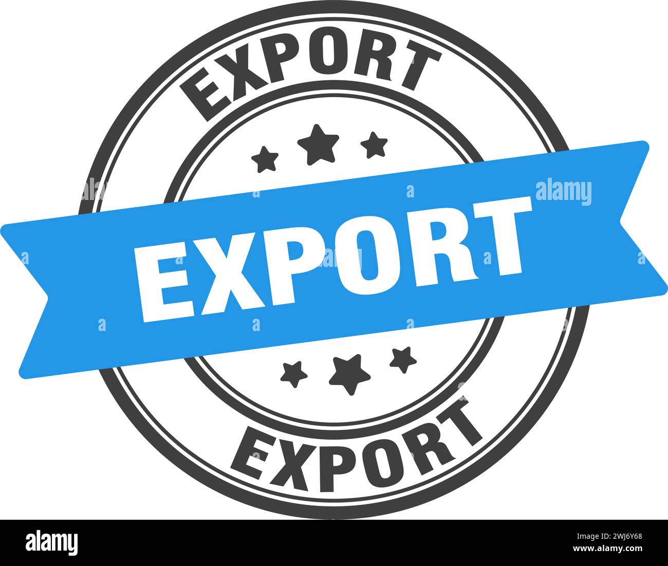export stamp. export round sign. label on transparent background Stock ...