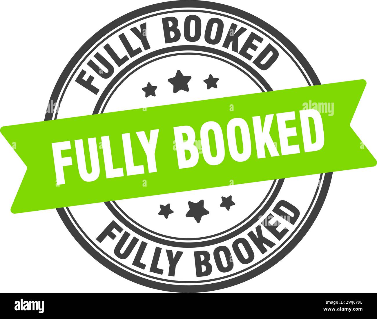 fully booked stamp. fully booked round sign. label on transparent background Stock Vector Image ...