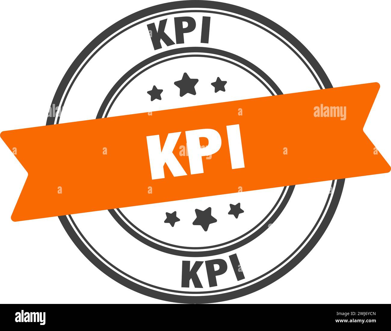 kpi stamp. kpi round sign. label on transparent background Stock Vector ...