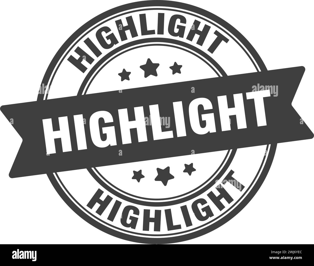 highlight stamp. highlight round sign. label on transparent background ...