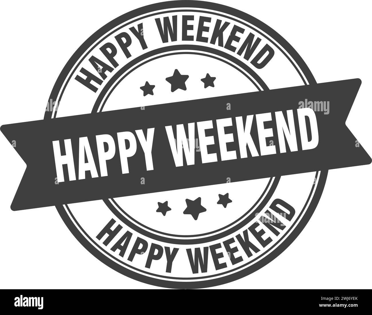 happy weekend stamp. happy weekend round sign. label on transparent ...