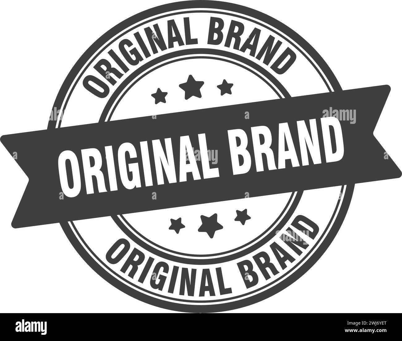 original brand stamp. original brand round sign. label on transparent ...