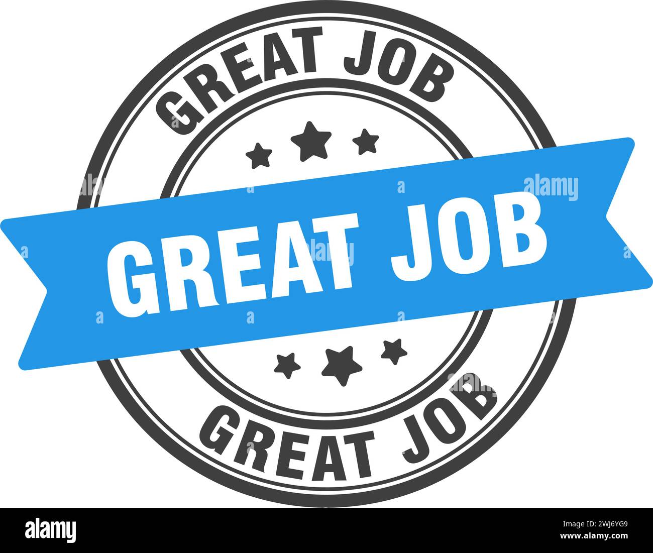 great job stamp. great job round sign. label on transparent background ...