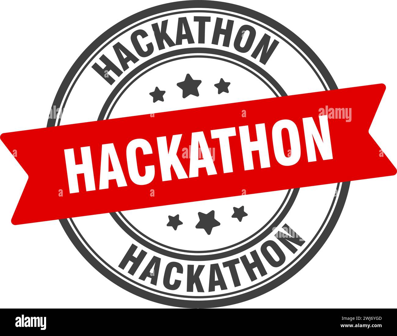 hackathon stamp. hackathon round sign. label on transparent background ...