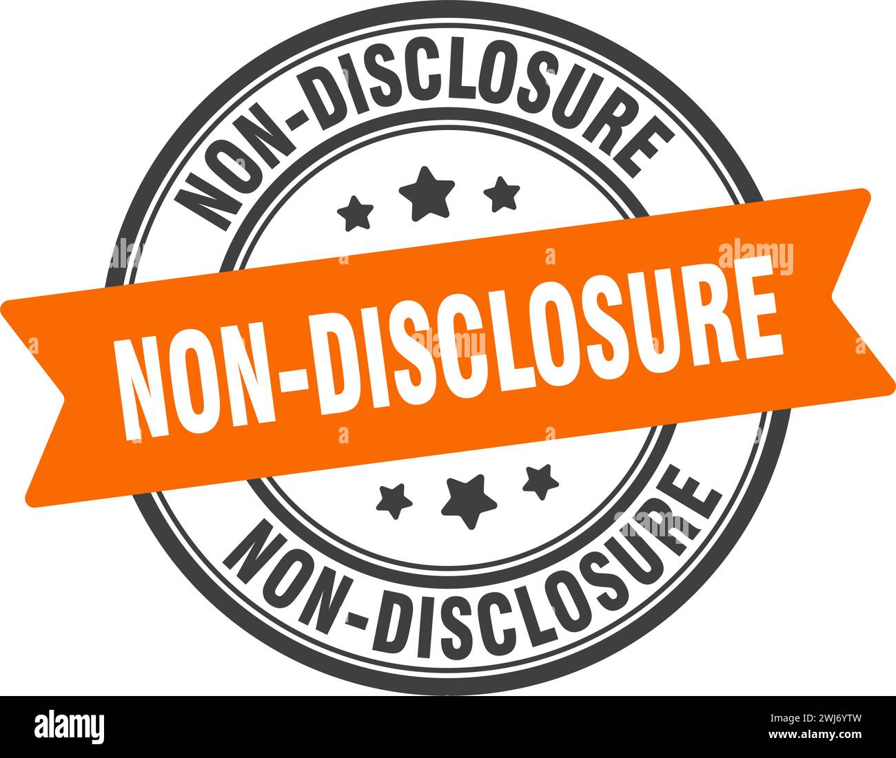 non-disclosure stamp. non-disclosure round sign. label on transparent ...