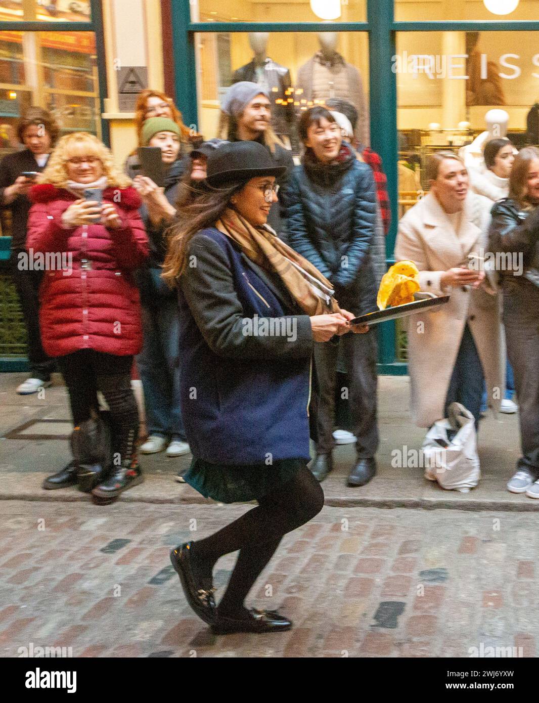 London, England, UK. 13th Feb, 2024. People take part in the annual ...