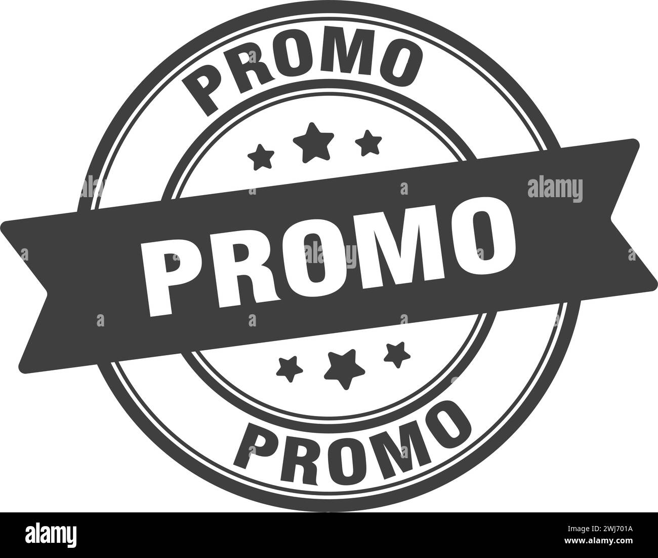 promo stamp. promo round sign. label on transparent background Stock ...
