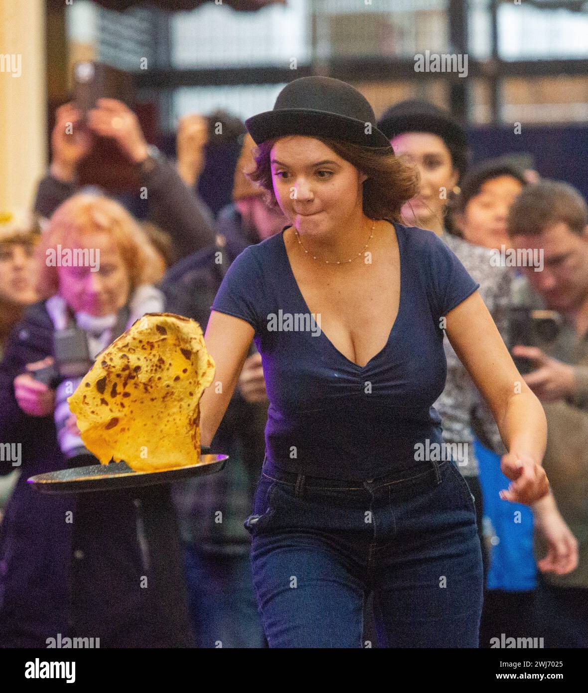 London, England, UK. 13th Feb, 2024. People take part in the annual ...