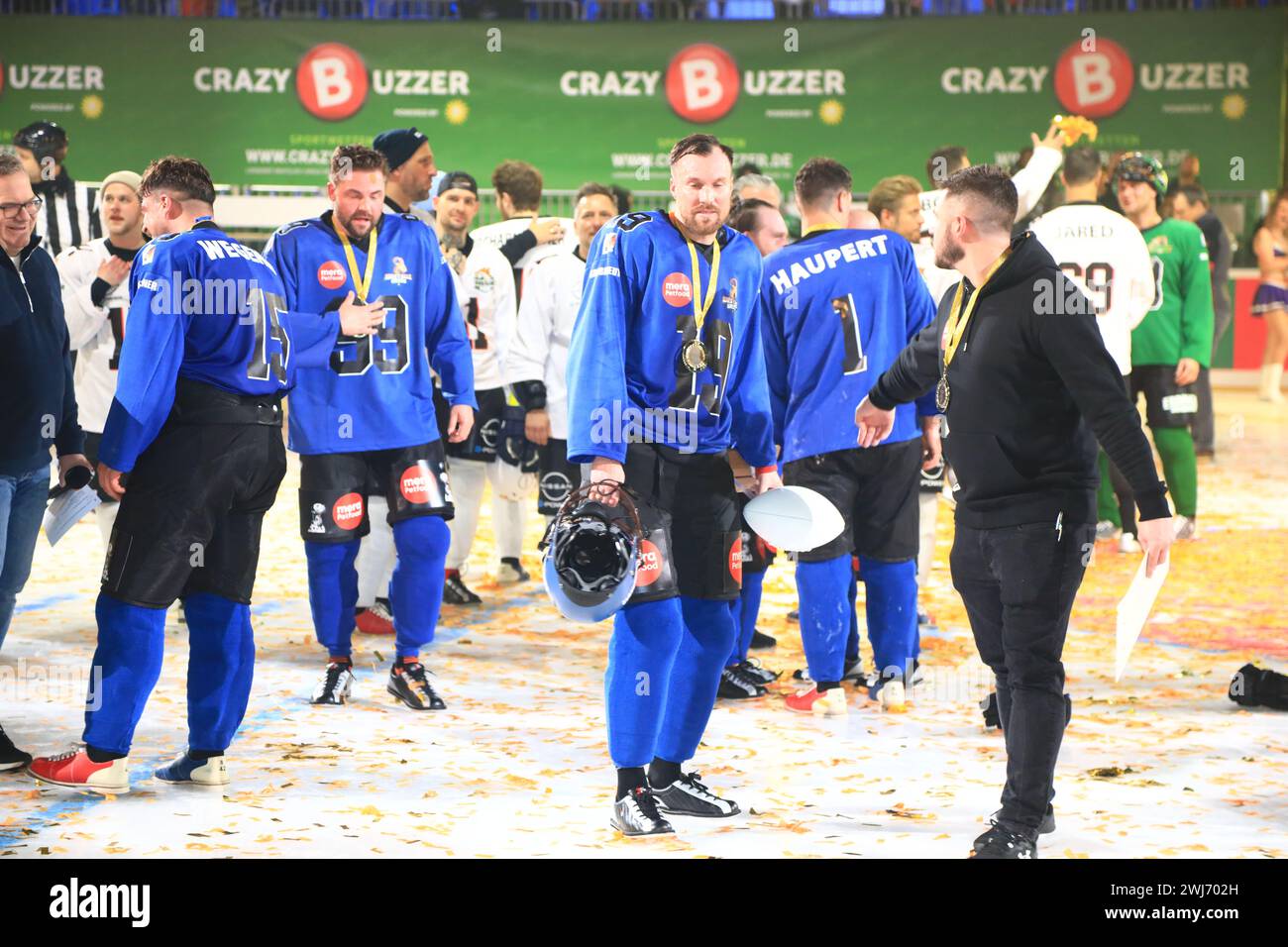 American Ice Football - Das Event-Spektakel von RTL in der SAP Arena. Mannheim, 11.02.2024 Stock ...