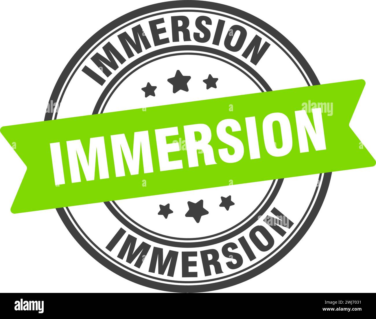 immersion stamp. immersion round sign. label on transparent background ...