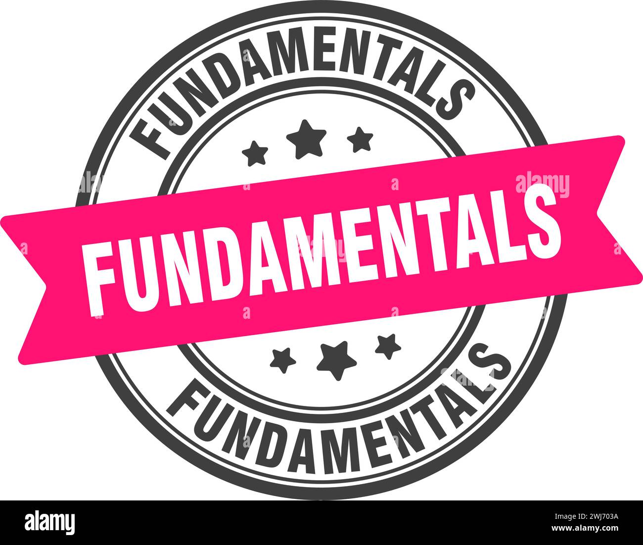 fundamentals stamp. fundamentals round sign. label on transparent ...