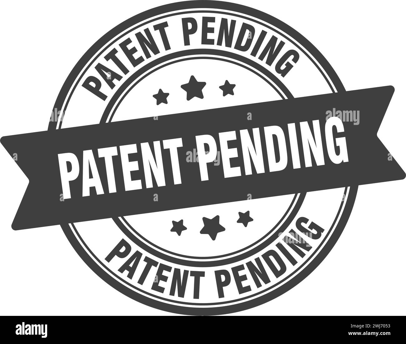 patent pending stamp. patent pending round sign. label on transparent ...