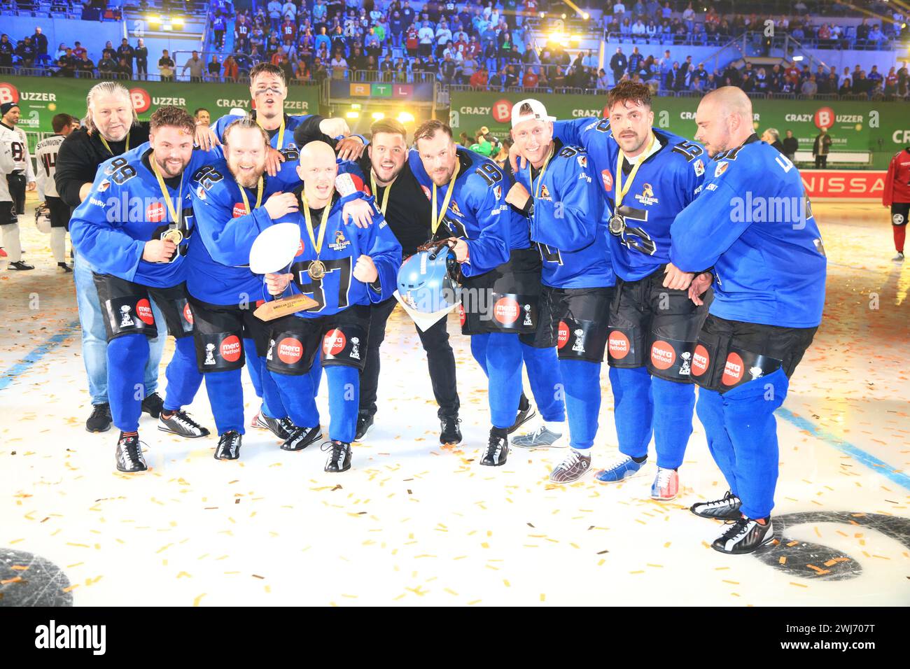 American Ice Football - Das Event-Spektakel von RTL in der SAP Arena. Mannheim, 11.02.2024 Stock ...